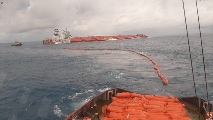 Dos buques permanecen en São Luís para contener eventual derrame de ...