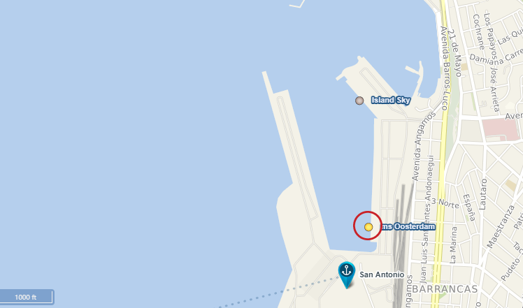 Recalada doble Oosterdam e Island Sky DP World San Antonio ...